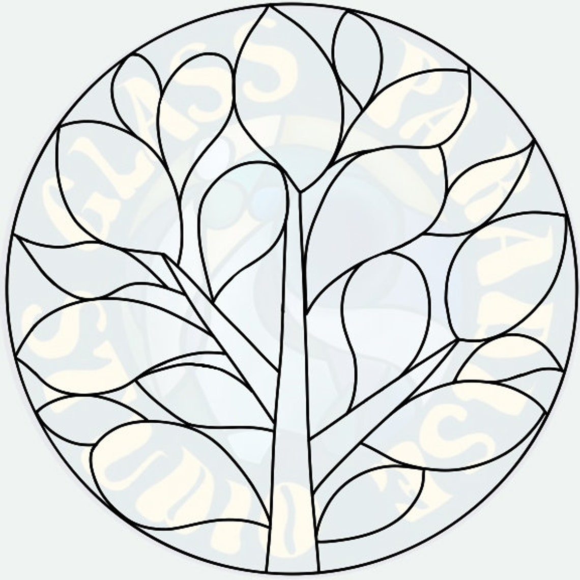 Tree II Stained Glass Pattern PDF, PNG Digital File - Etsy