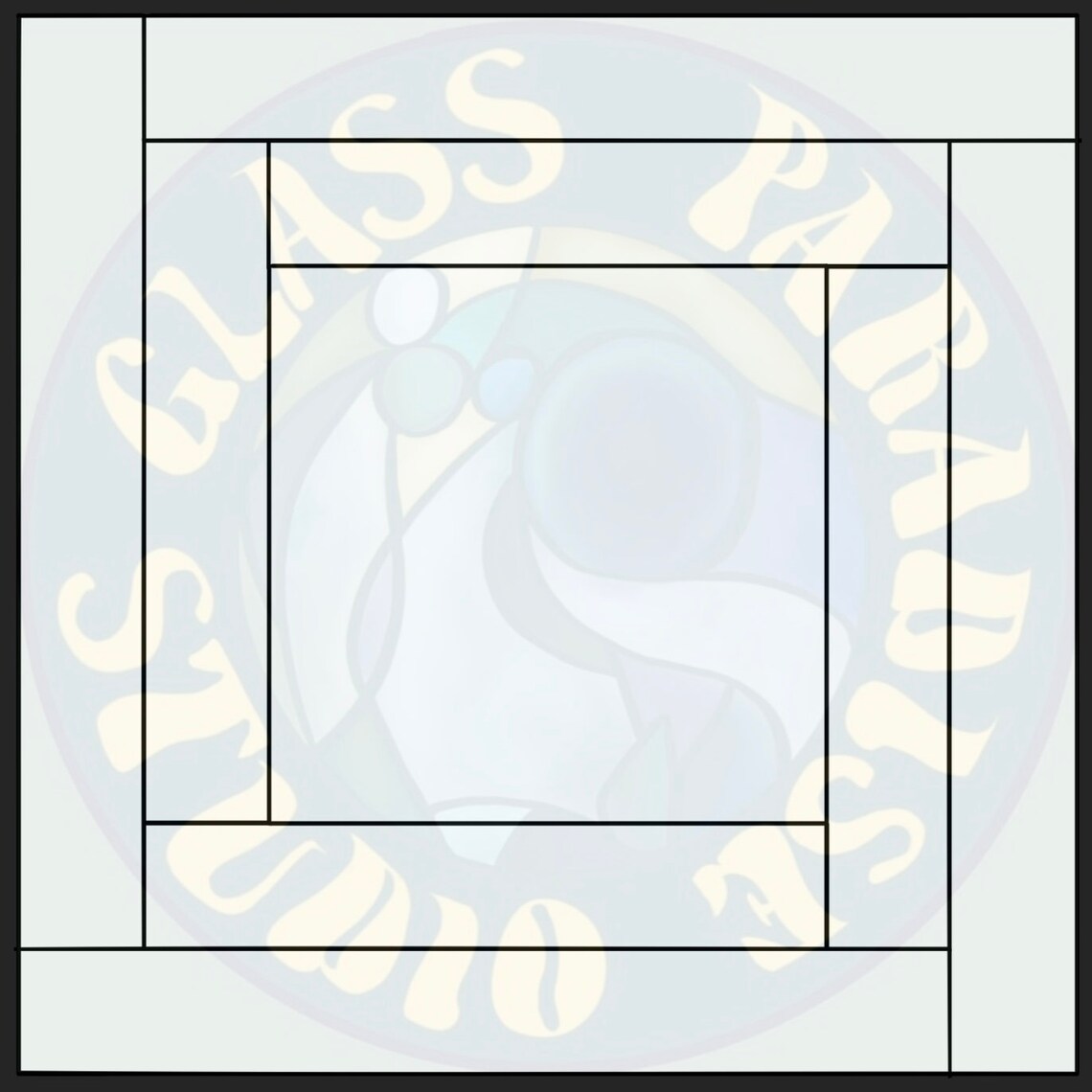 Simple Mirror Stained Glass Pattern PDF Digital File - Etsy