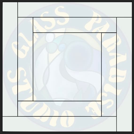 Simple Mirror Stained Glass Pattern PDF Digital File - Etsy