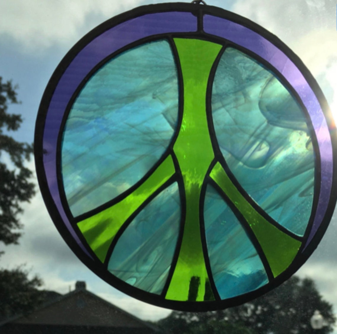 Peace Sign Stained Glass Pattern PDF Digital File - Etsy