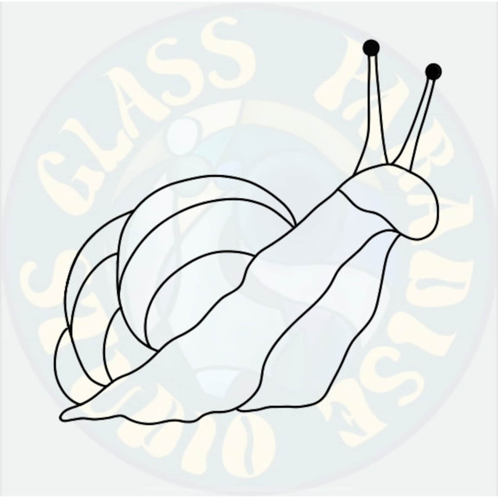 Snail Stained Glass Pattern PDF Digital File - Etsy