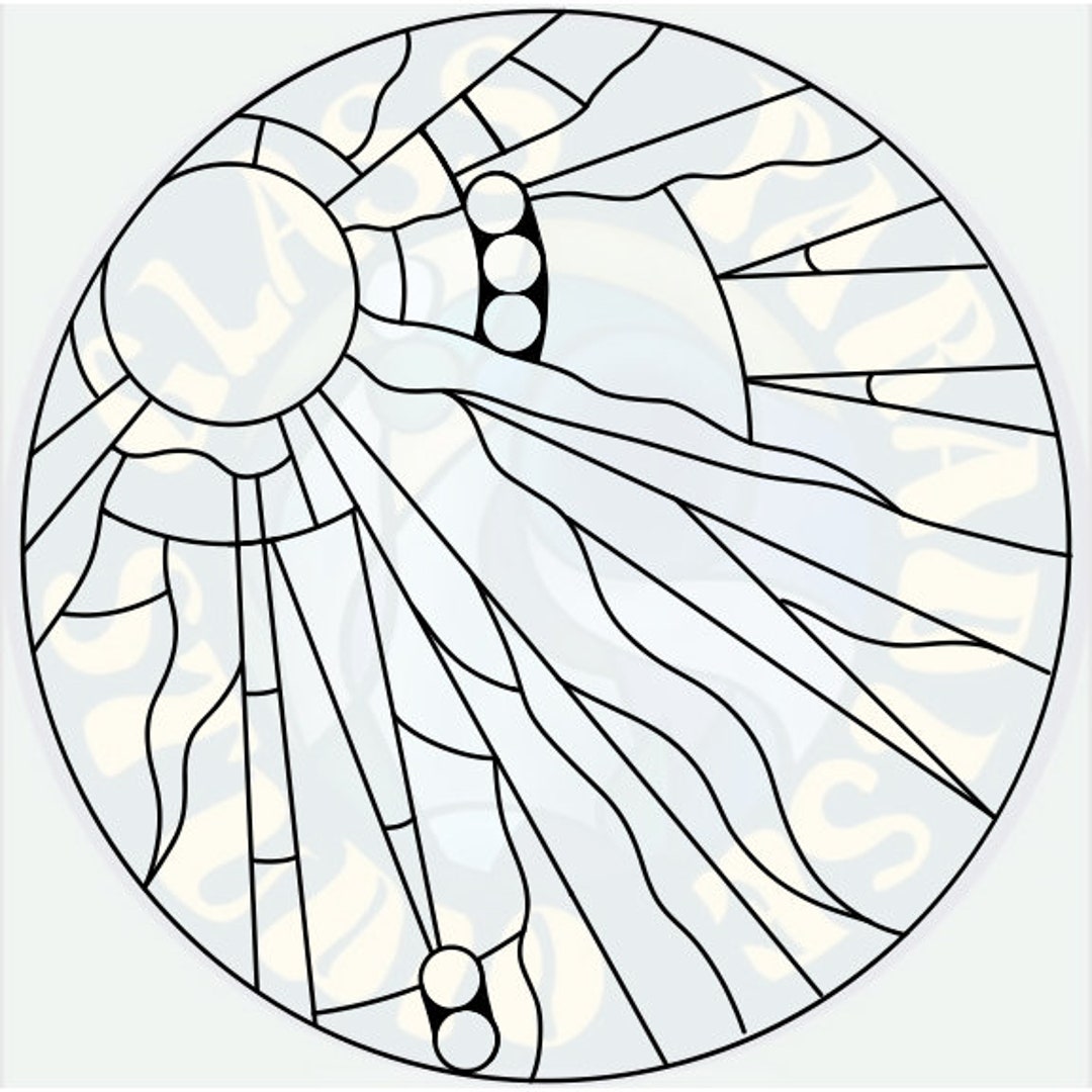 Tesla Two Stained Glass Pattern PDF Digital File | Abstract Glass ...