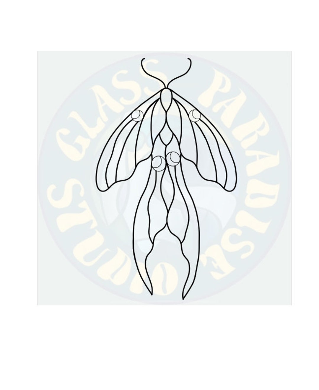 Luna Moth 3 Stained Glass Pattern PDF Digital File - Etsy
