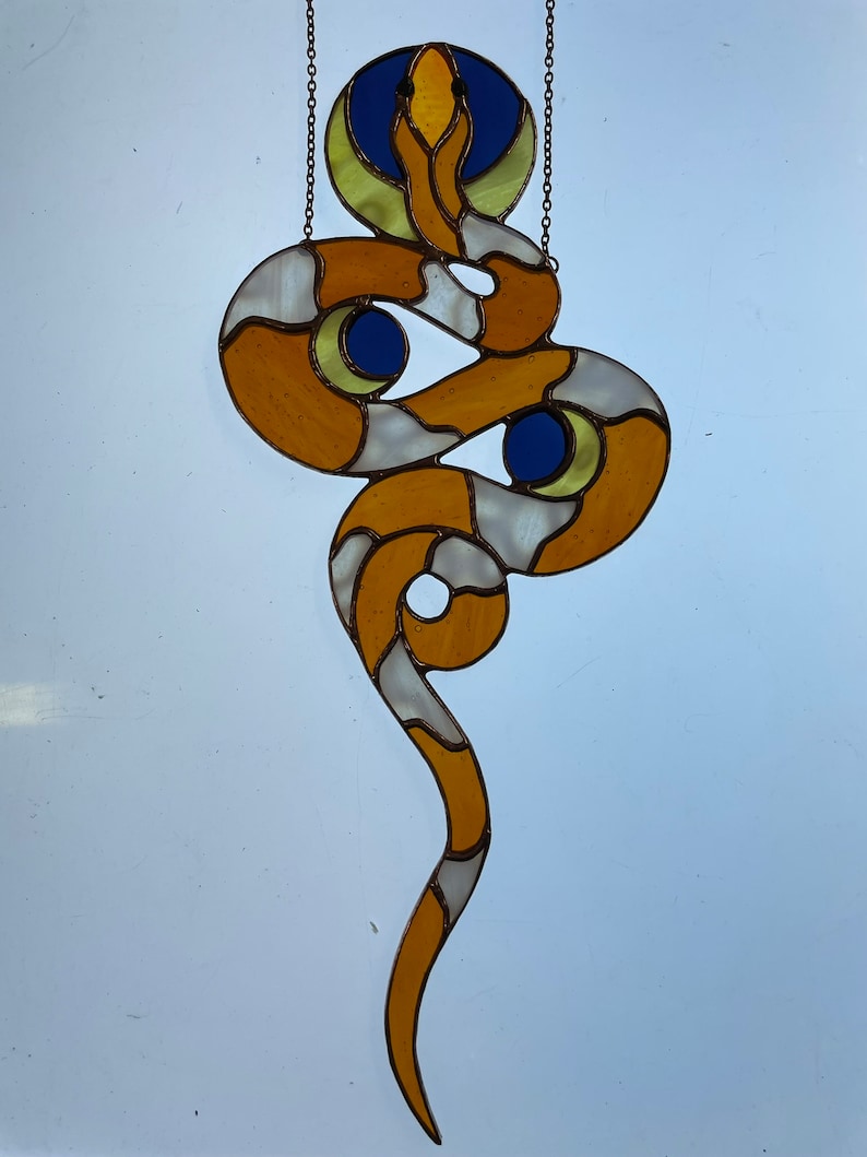 Lunar Snake Stained Glass Pattern Digital File PDF & PNG - Etsy UK