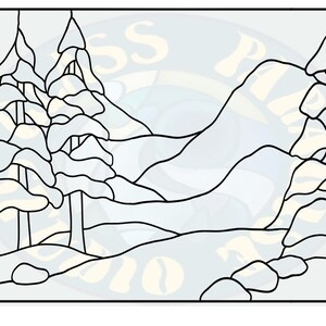 Forest Stream Stained Glass Pattern PDF Digital File- Circle and ...