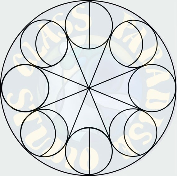 Moon Phases Stained Glass Pattern PDF Digital File - Etsy