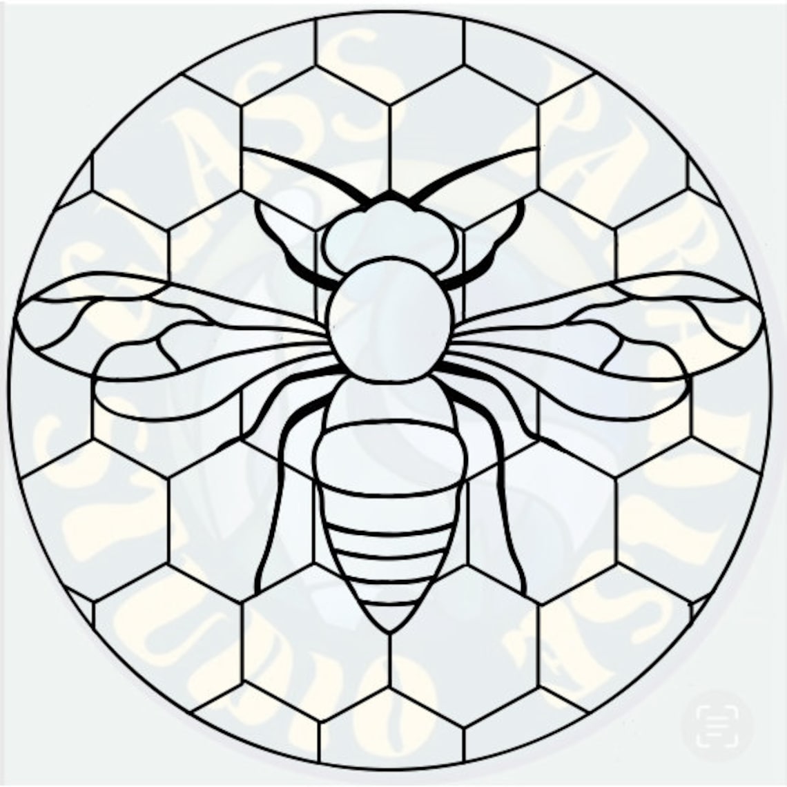 Bee Hive Stained Glass Pattern PDF Digital File - Etsy