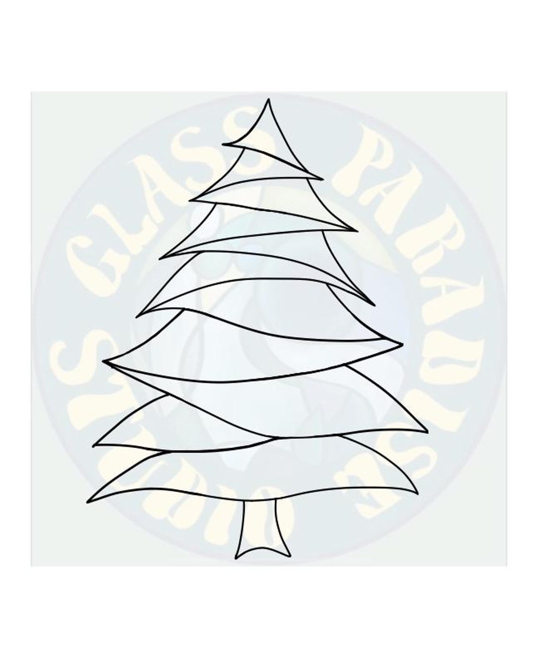 Christmas Tree Stained Glass Pattern PDF Digital File | Christmas ...