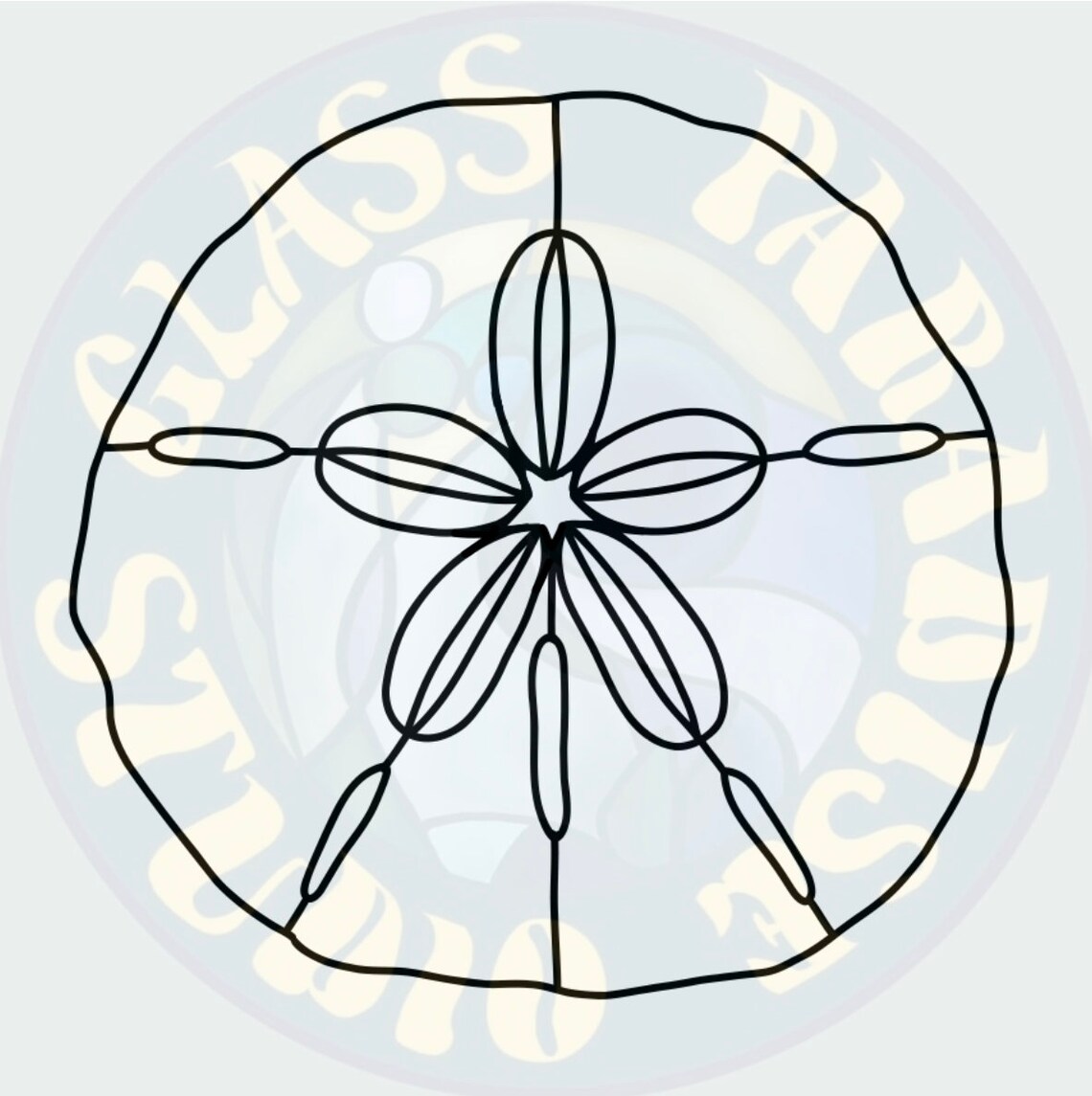 Sand Dollar Suncatcher Stained Glass Pattern PDF Digital File - Etsy