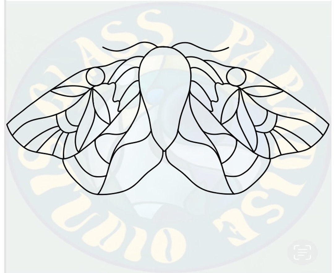 Moth Stained Glass Pattern PNG,PDF Digital File - Etsy