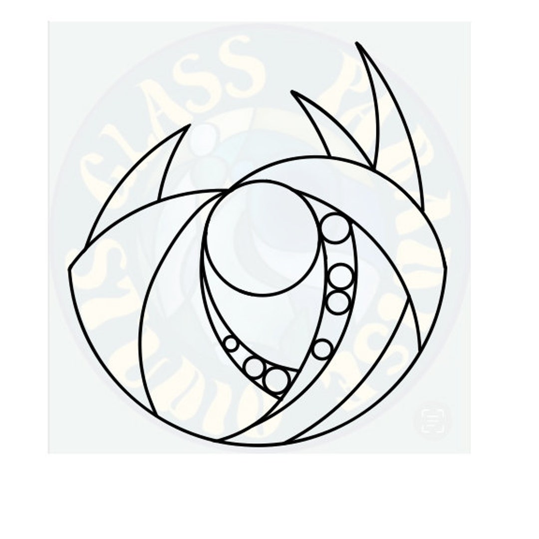 Small Wave Stained Glass Pattern PDF Digital File Abstract - Etsy