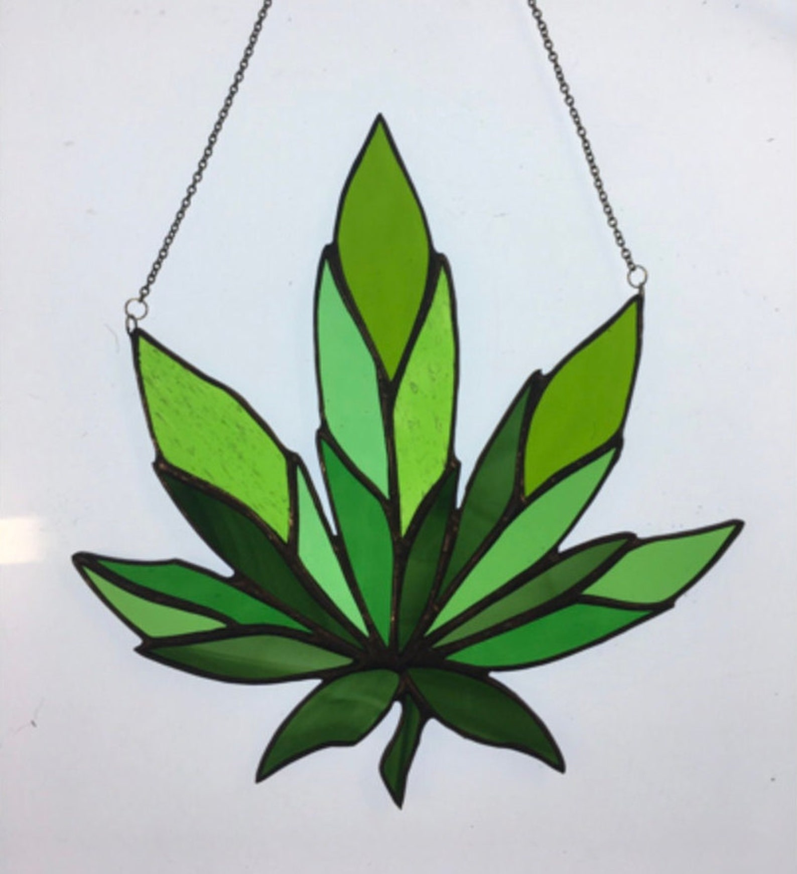 Marijuana Leaf Stained Glass Pattern PDF Digital File - Etsy