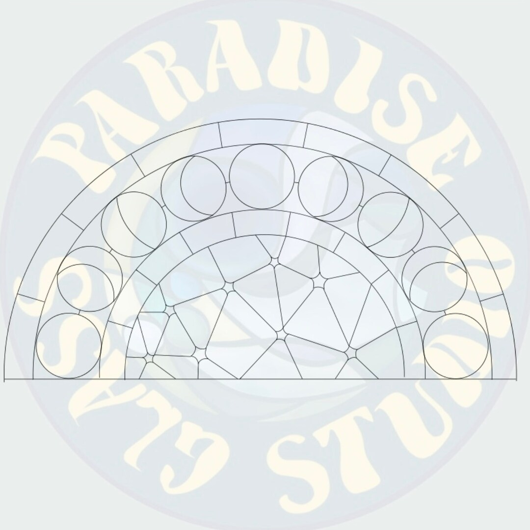 Moon Phases Stained Glass Pattern Pdf Psd And Png Digital File Night Sky Suncatcher