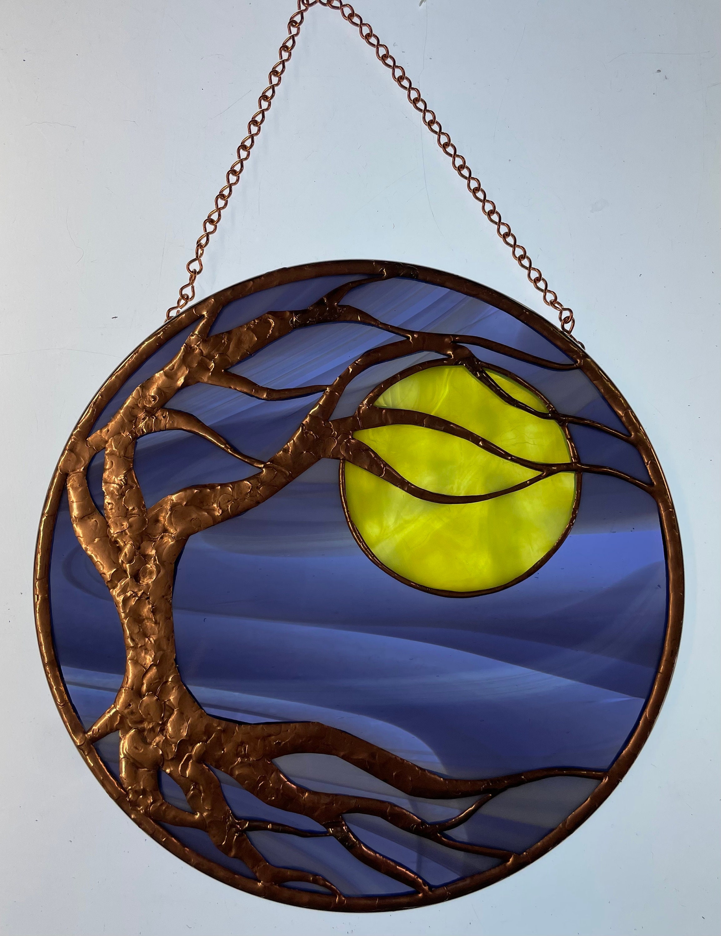 Windy Tree Stained Glass Pattern PDF Digital File - Etsy