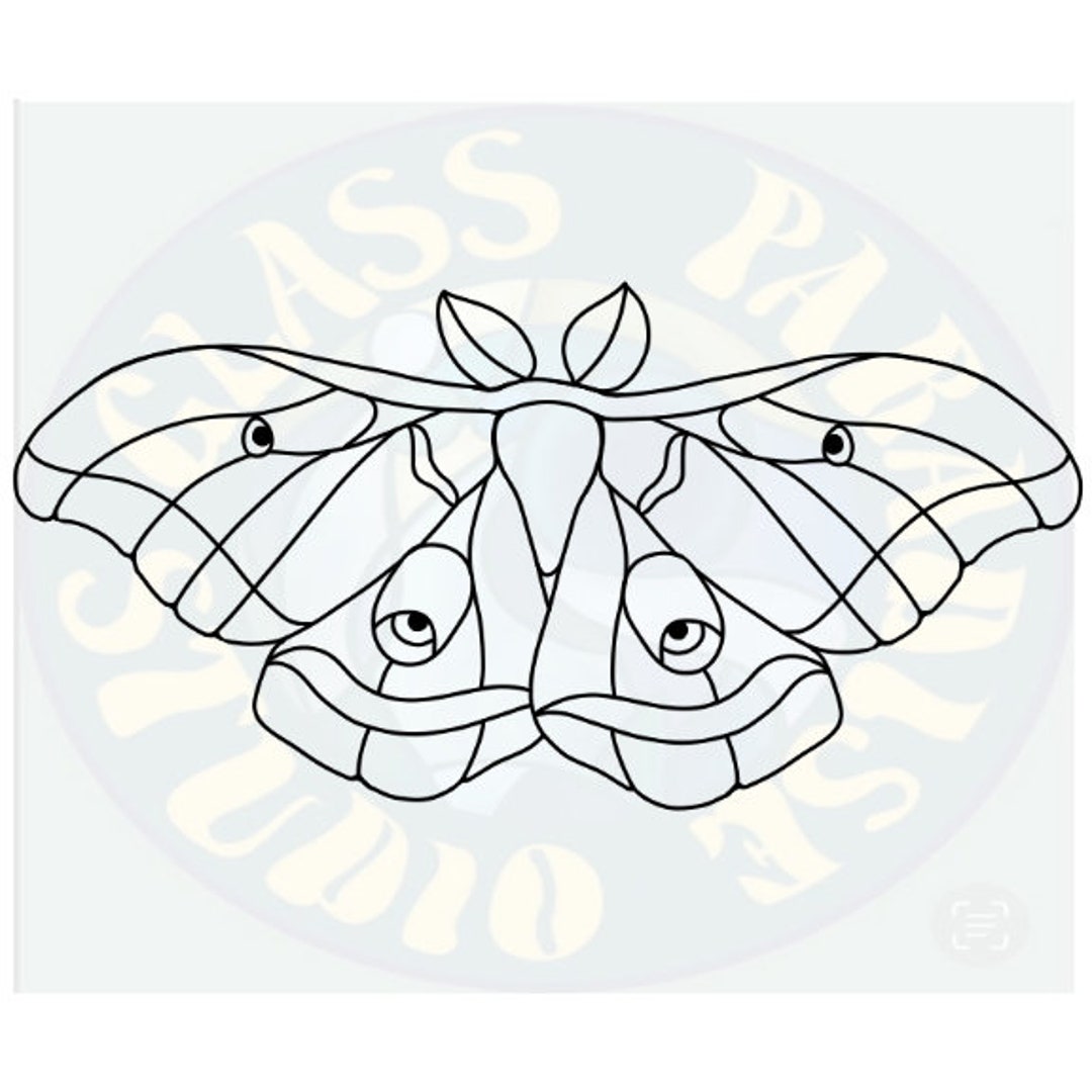 Polyphemus Moth Stained Glass Pattern PDF Digital File - Etsy