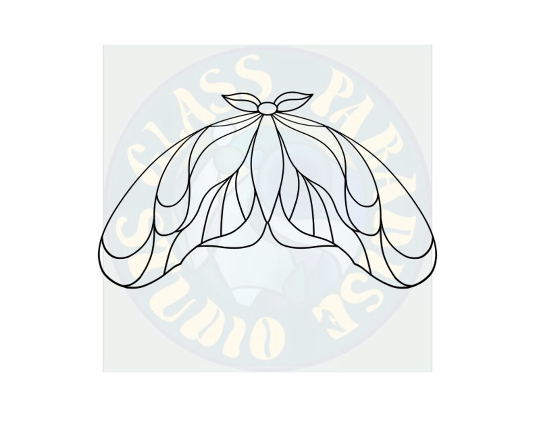 Moth2 Stained Glass Pattern PDF Digital File - Etsy