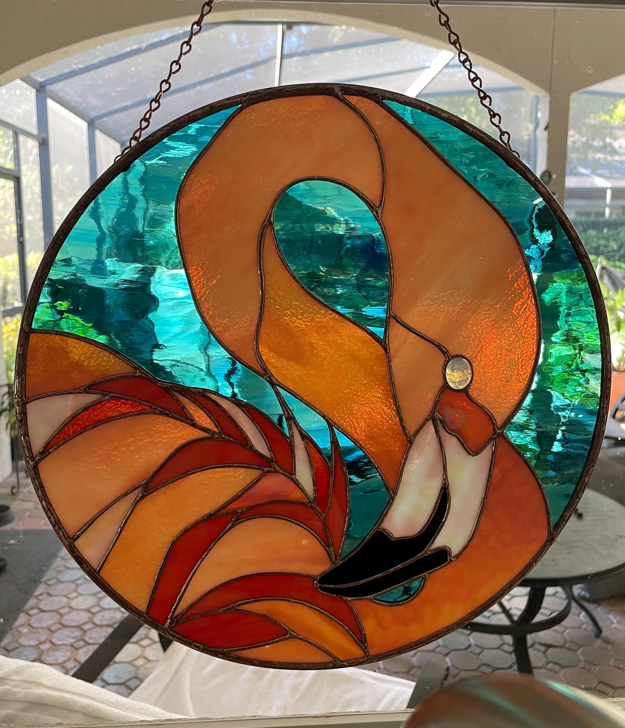 Flamingo Stained Glass Pattern PDF/PNG Digital File - Etsy