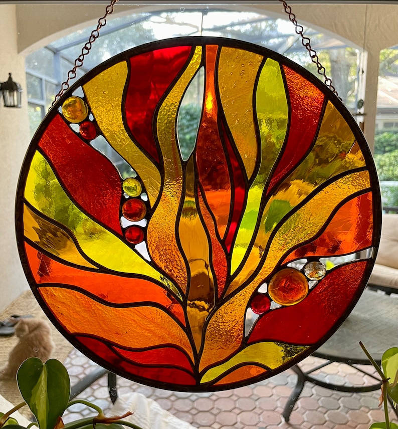 Solar Flare/agave Stained Glass Pattern PDF Digital File - Etsy