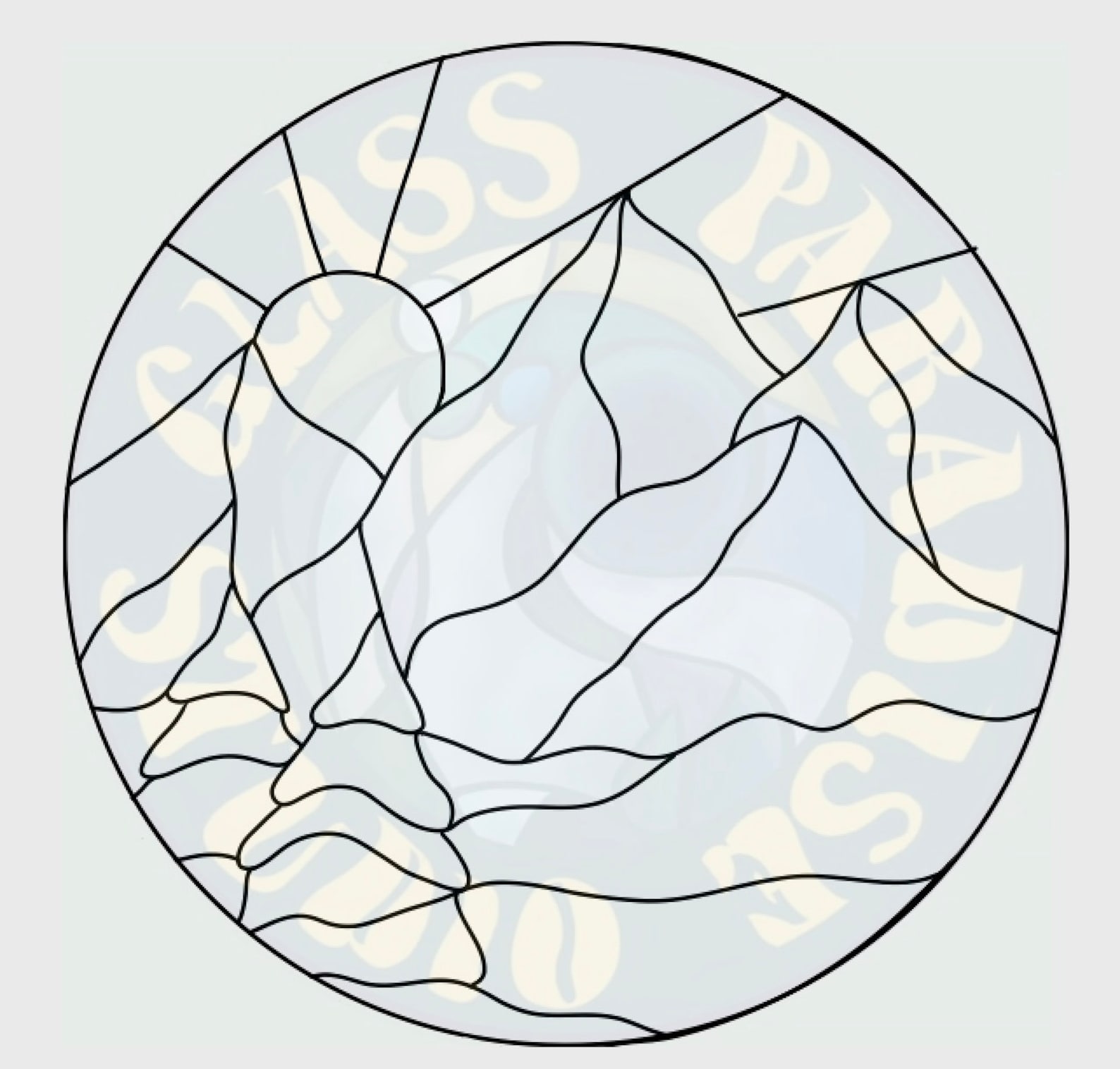 Mountain Stained Glass Pattern PDF Digital File - Etsy