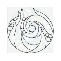 Fire Stained Glass Pattern PDF/PNG Digital File - Etsy UK