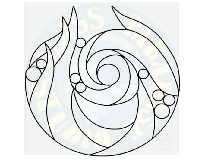 2 Versions Suds Stained Glass Pattern PDF Digital File/easier Pattern ...