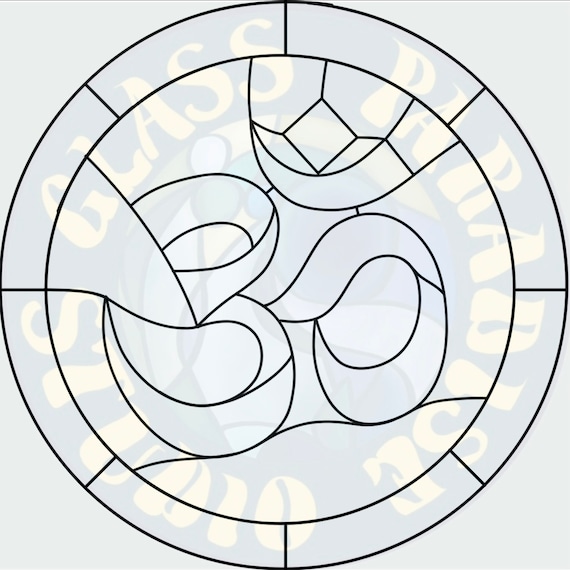 Om Symbol Stained Glass Pattern PDF Digital File - Etsy UK