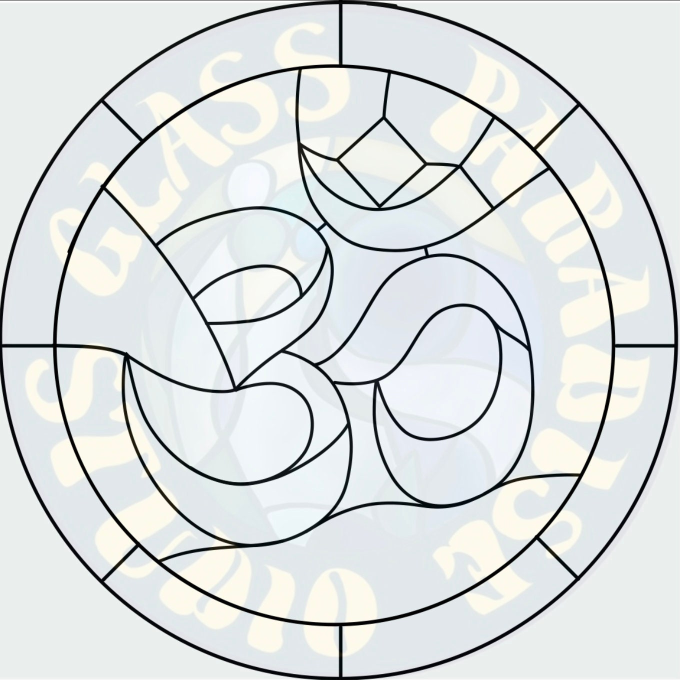 Om Symbol Stained Glass Pattern PDF Digital File - Etsy