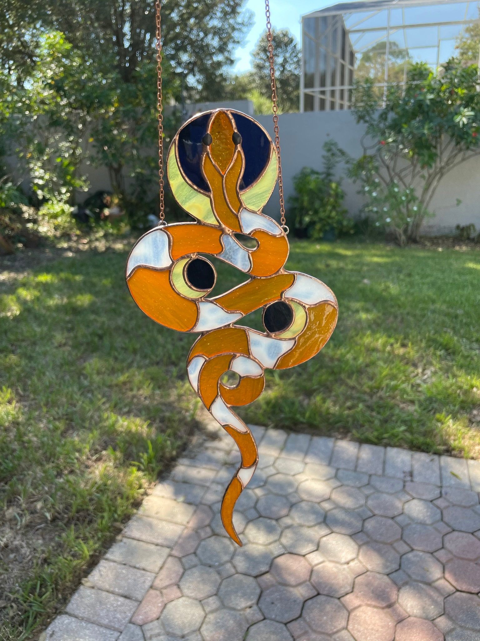 Lunar Snake Stained Glass Pattern Digital File PDF & PNG - Etsy