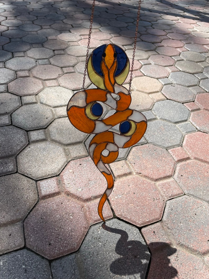 Lunar Snake Stained Glass Pattern Digital File PDF & PNG - Etsy