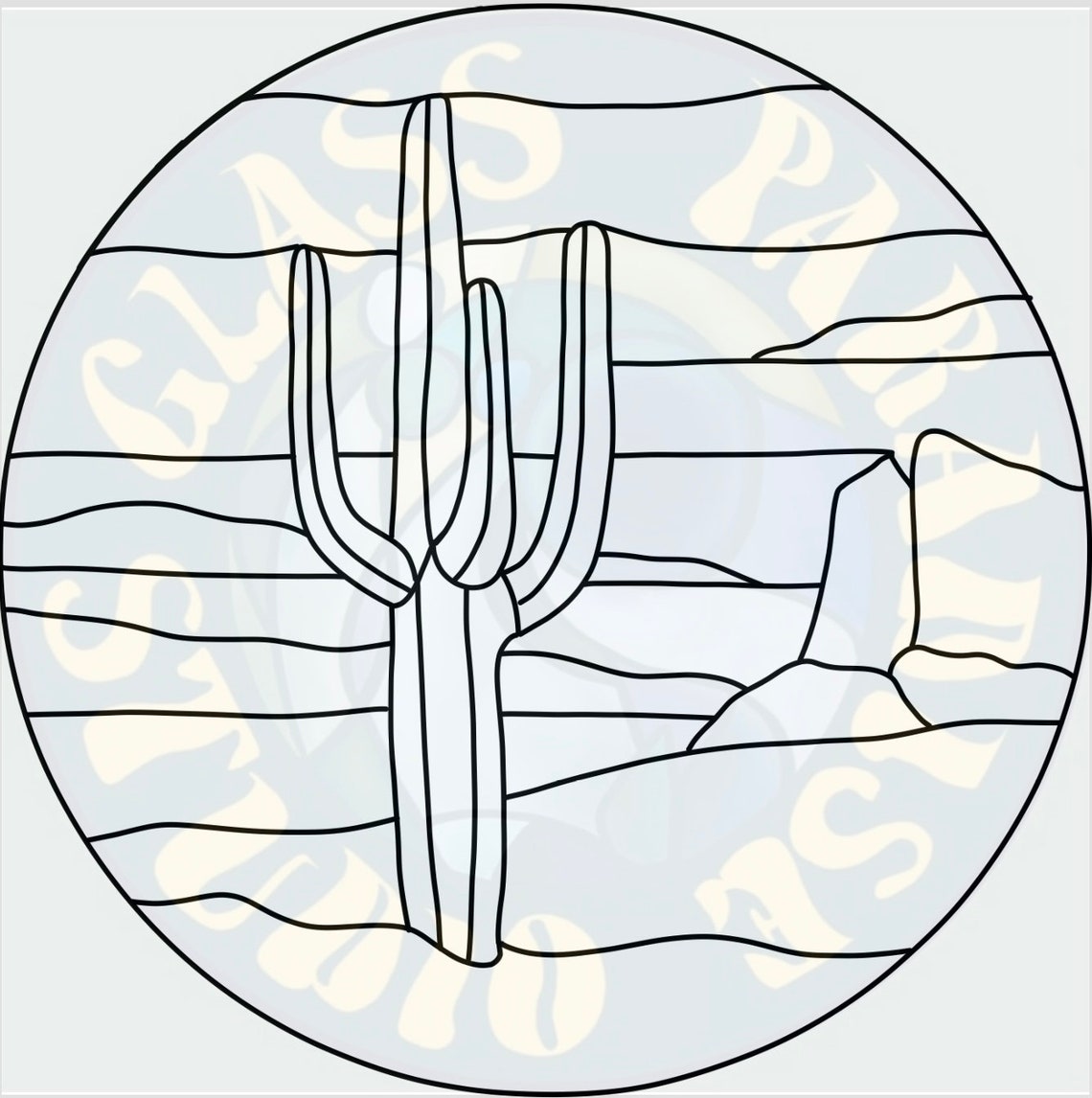 Cactus Themed Patterns 3 Pack Stained Glass Pattern PDF - Etsy