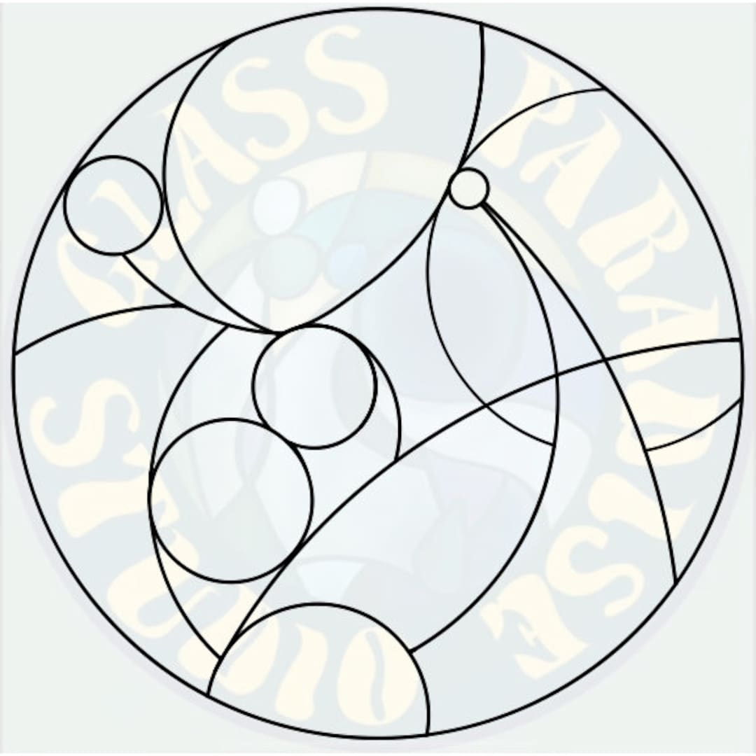 Circle Abstract Stained Glass Pattern PDF Digital File | Abstract Glass ...