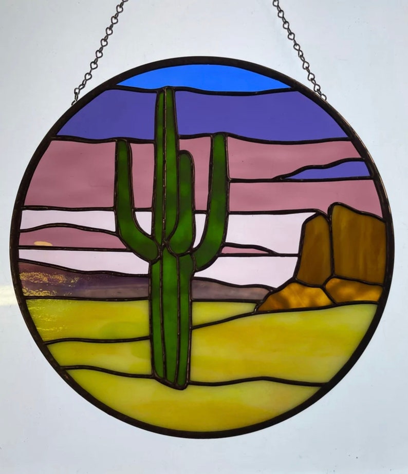 Cactus Themed Patterns 3 Pack Stained Glass Pattern PDF - Etsy