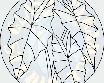 Marijuana Leaf Stained Glass Pattern PDF Digital File | Etsy