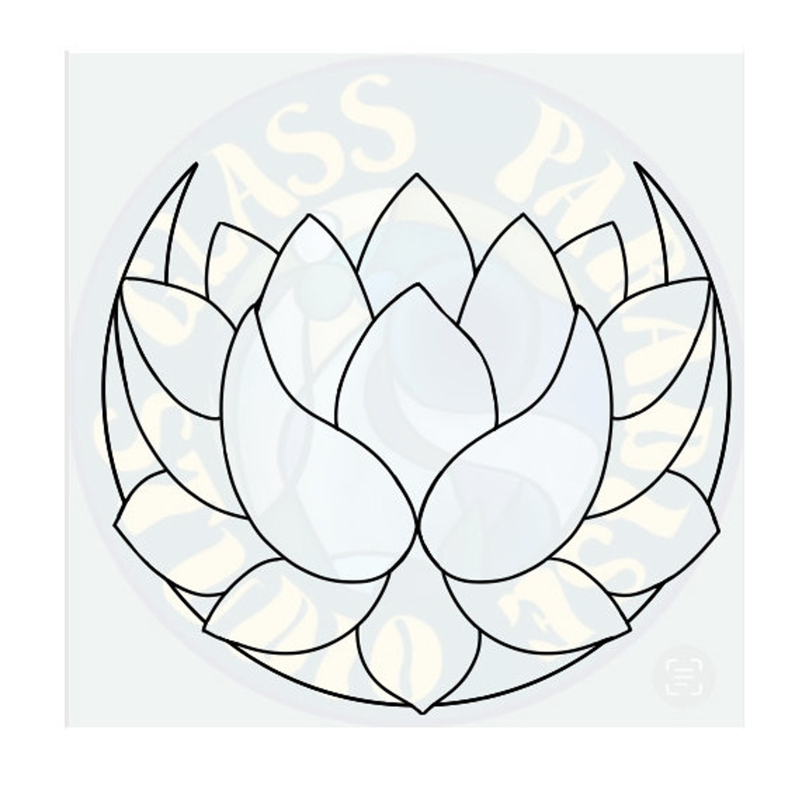 Buy Royal Lotus Stained Glass Pattern PDF/PNG Digital File Online in ...