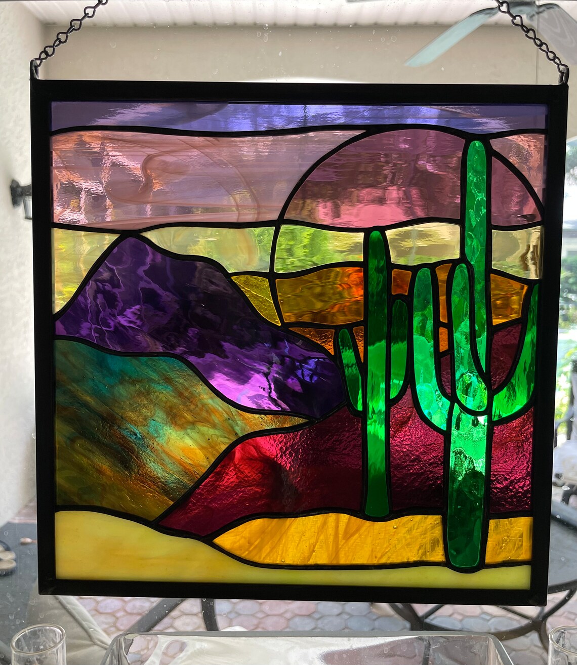 Two Cacti Stained Glass Pattern PDF Digital File Bonus - Etsy