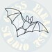 Bat Pattern 2 Pack PDF Digital File for Stained Glass Halloween Glass ...