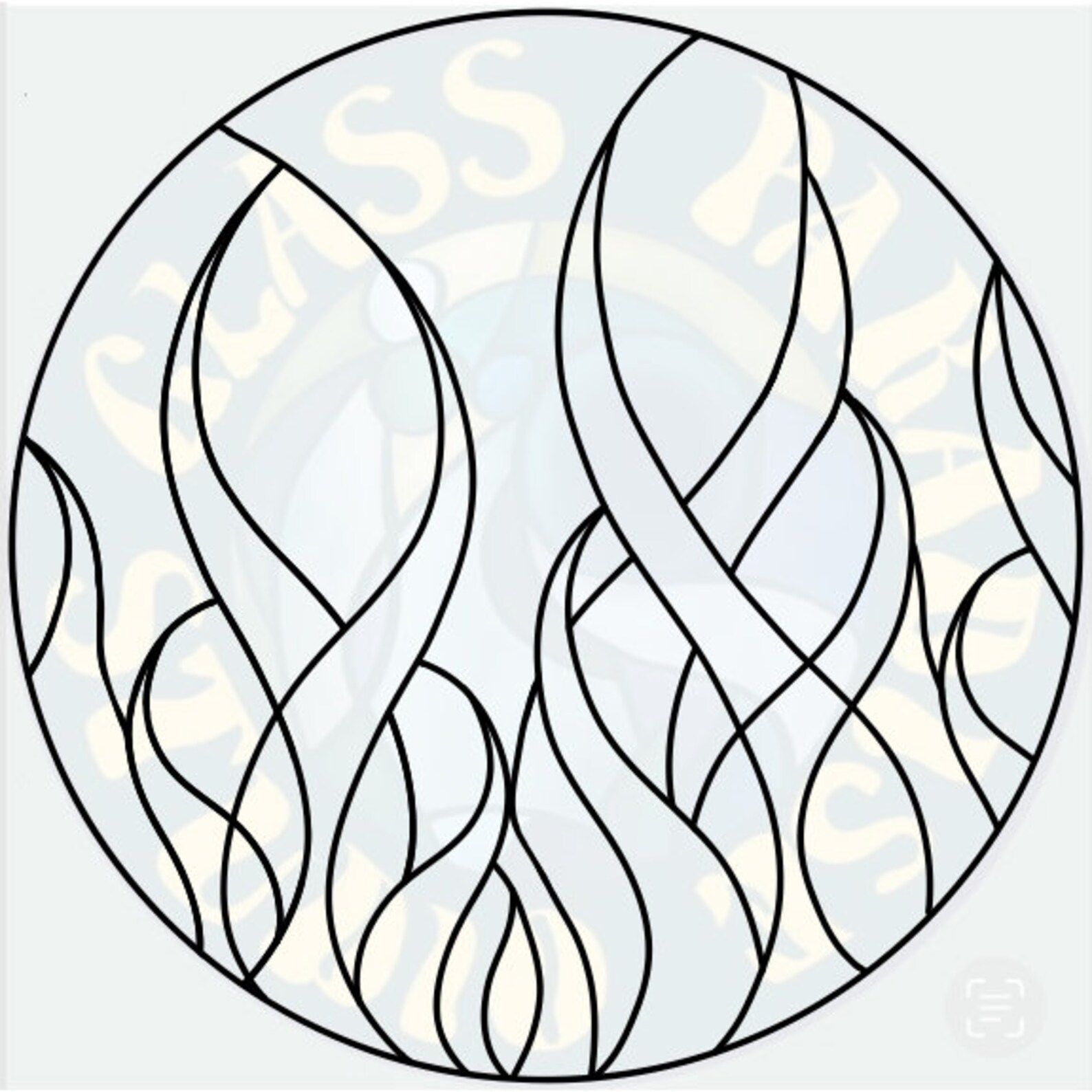 Fire Stained Glass Pattern PDF/PNG Digital File - Etsy