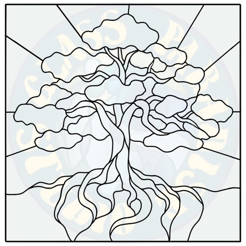 Tree Oak Stained Glass - Etsy