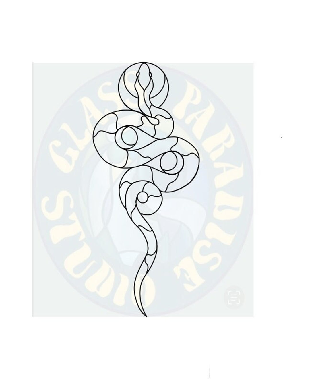 Lunar Snake Stained Glass Pattern Digital File PDF & PNG - Etsy