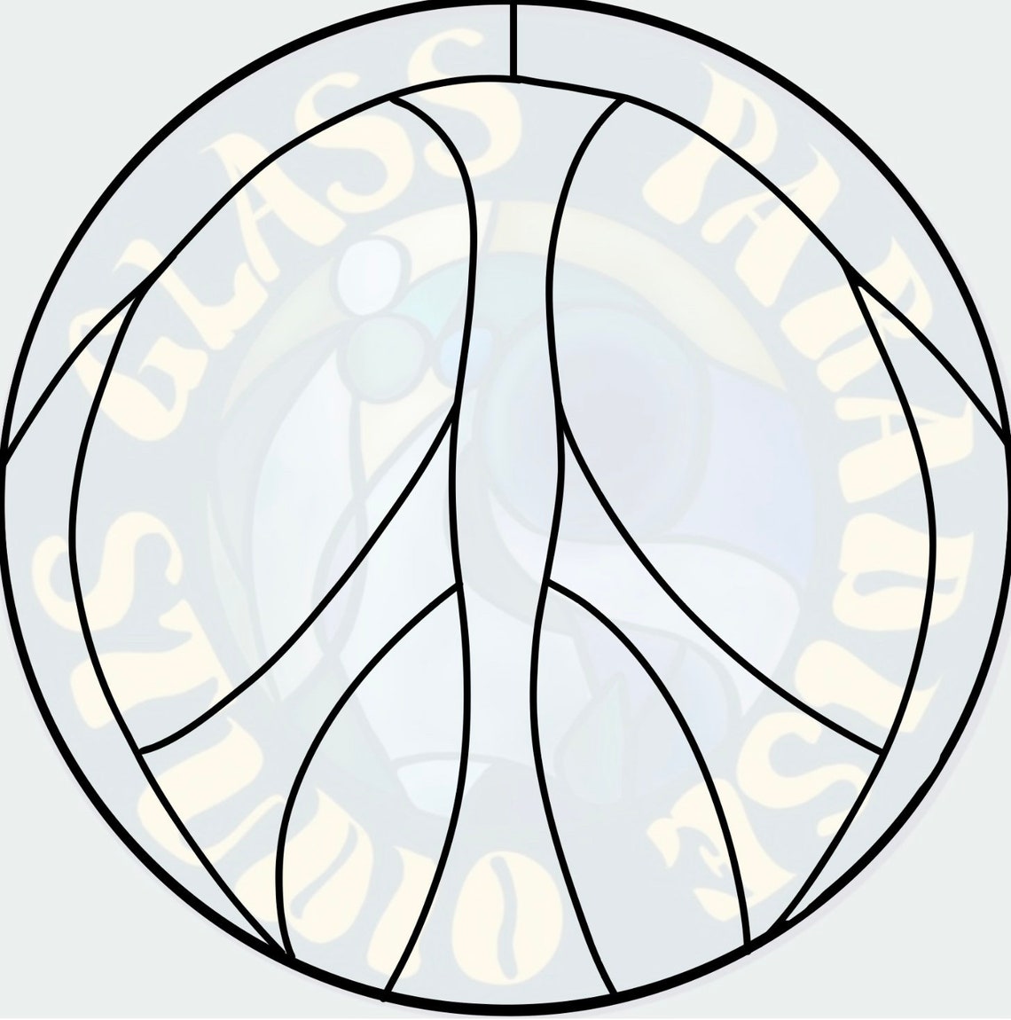 Peace Sign Stained Glass Pattern PDF Digital File - Etsy