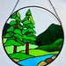 Forest Stream Stained Glass Pattern PDF Digital File- Circle and ...