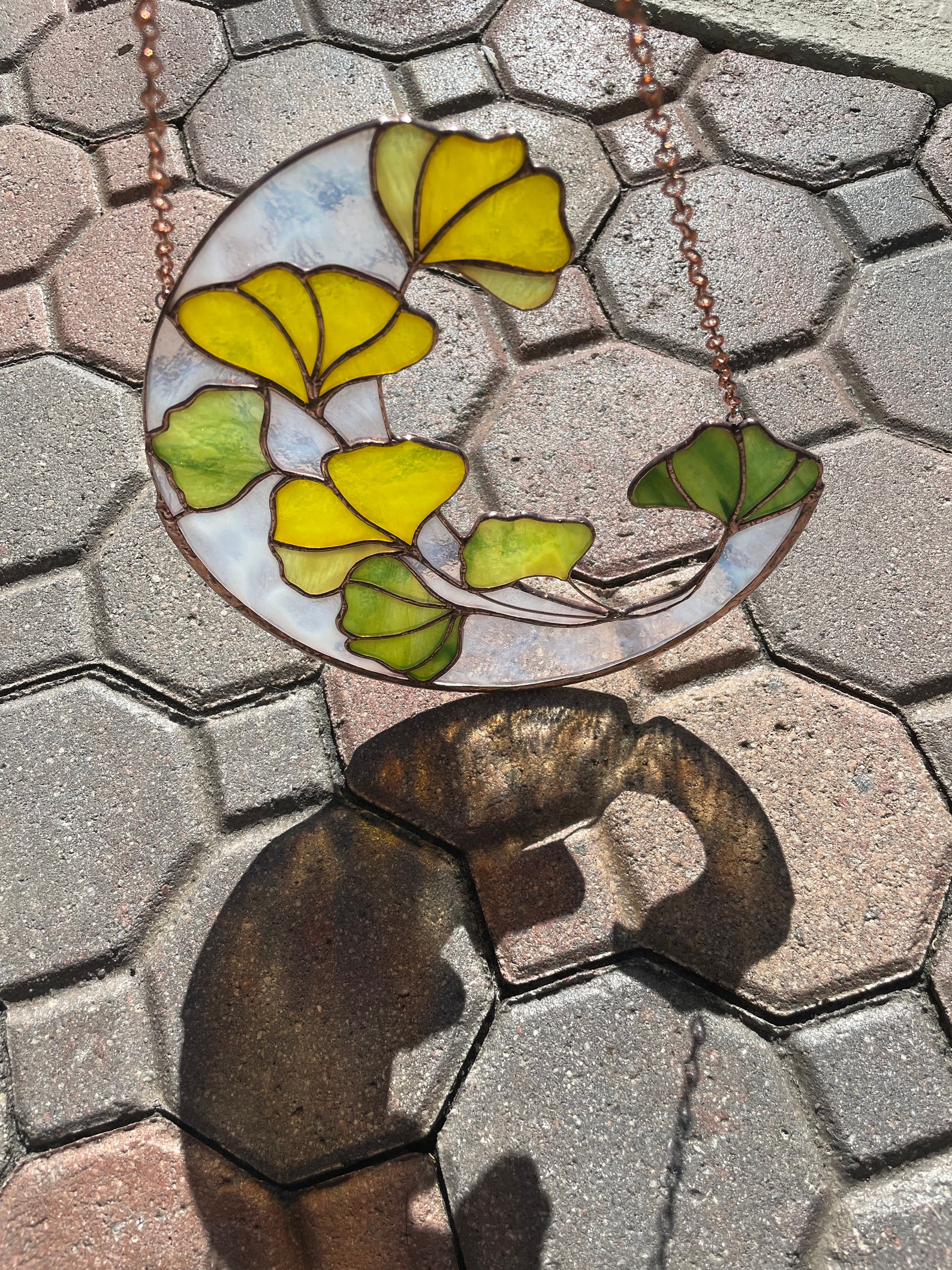 Ginkgo Leaves Stained Glass Pattern PDF, PNG Digital File - Etsy