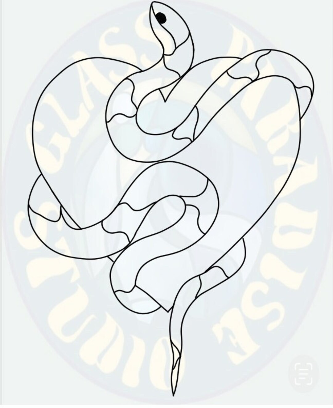 Snake Lover Pattern PDF & PNG Digital File for Stained Glass - Etsy