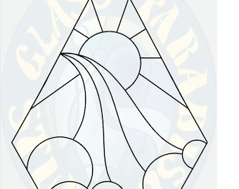 Kites in Flight Stained Glass Pattern PDF/PNG Digital File - Etsy