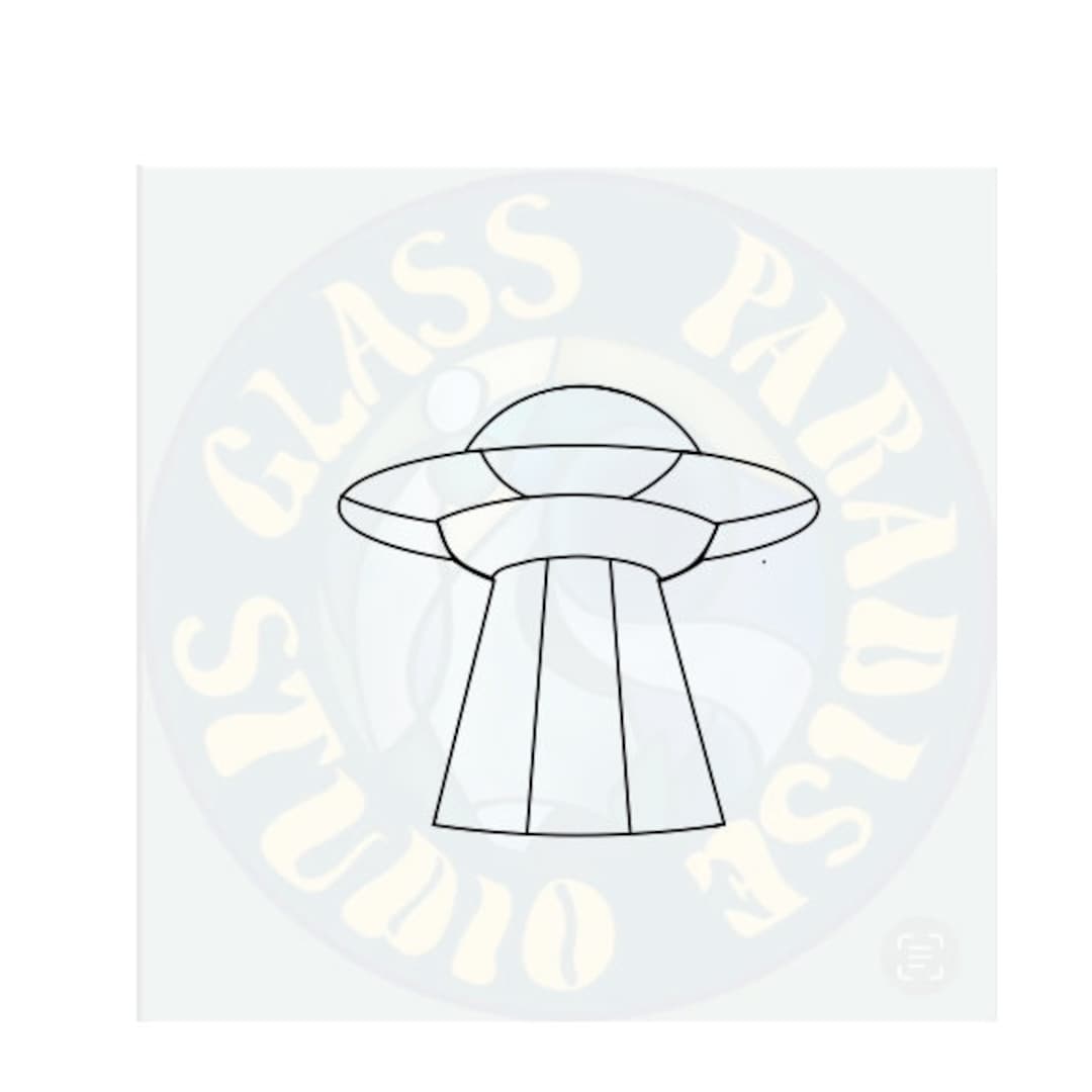 Ufo Simple Stained Glass Pattern Pdf Digital File Stained Glass Flying Saucer Suncatcher