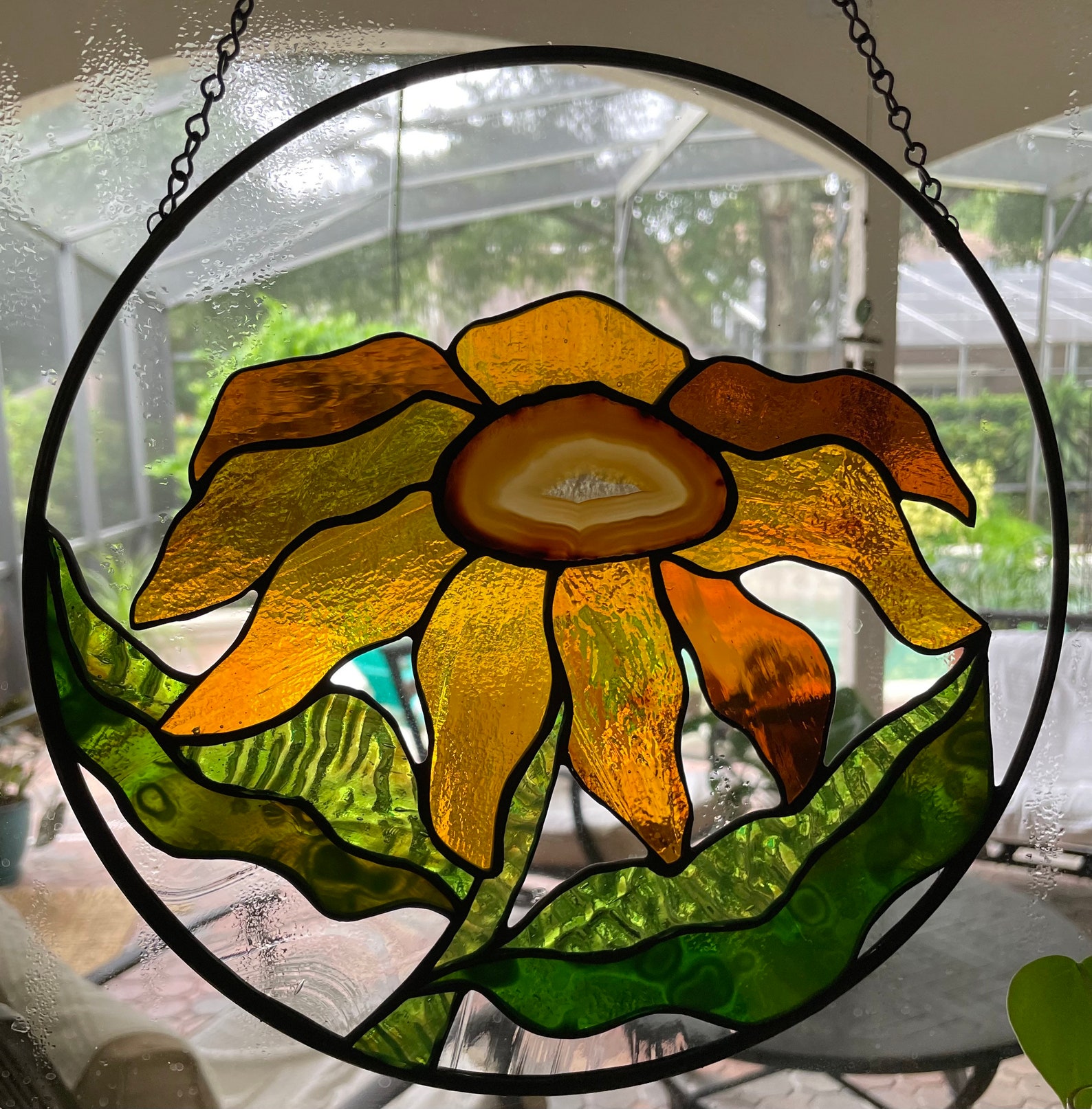 Sunflower II Stained Glass Pattern PDF Digital File - Etsy