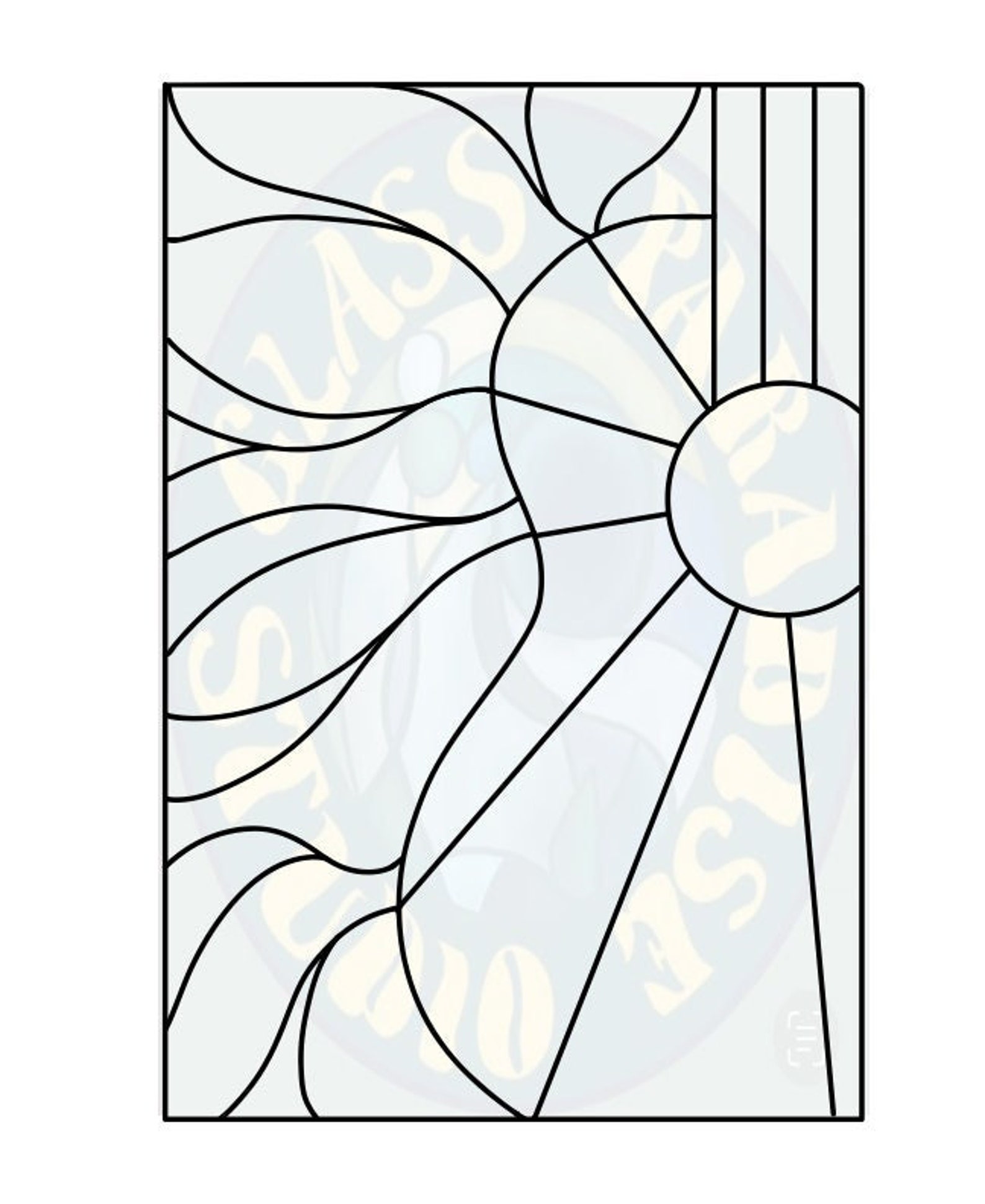 Guitar 2 Stained Glass Pattern PDF PNG Digital File - Etsy
