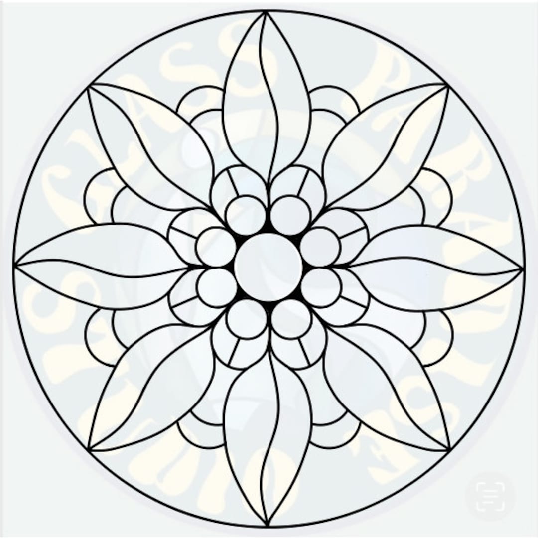 Leaf Mandala Pattern PDF/PNG Digital File - Etsy
