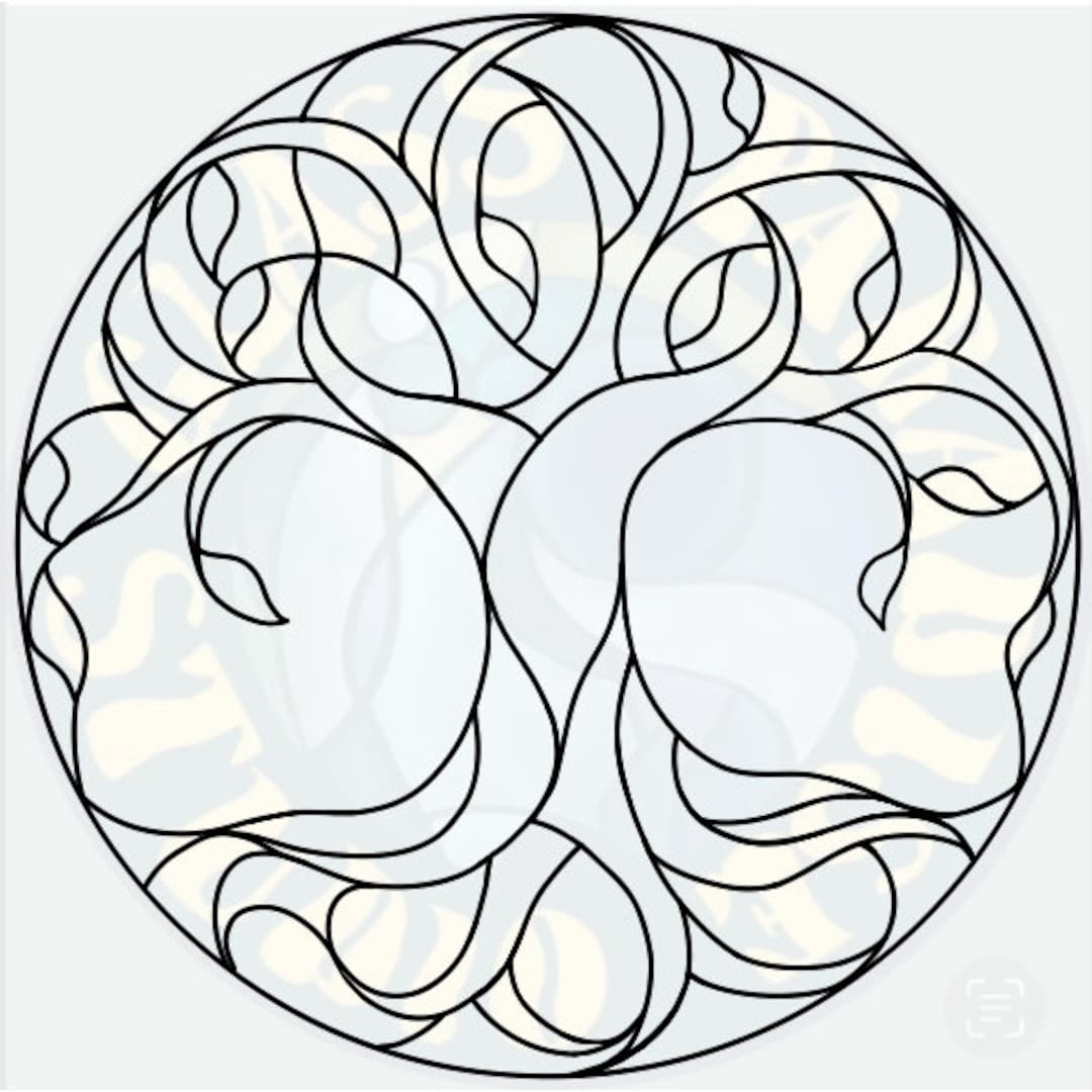 Tree of Life 2 Stained Glass Pattern PDF Digital File - Etsy