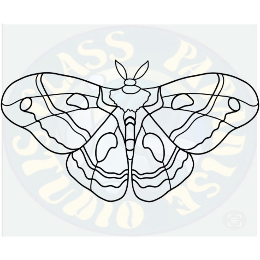 Cecropia Moth Stained Glass Pattern PDF Digital File - Etsy